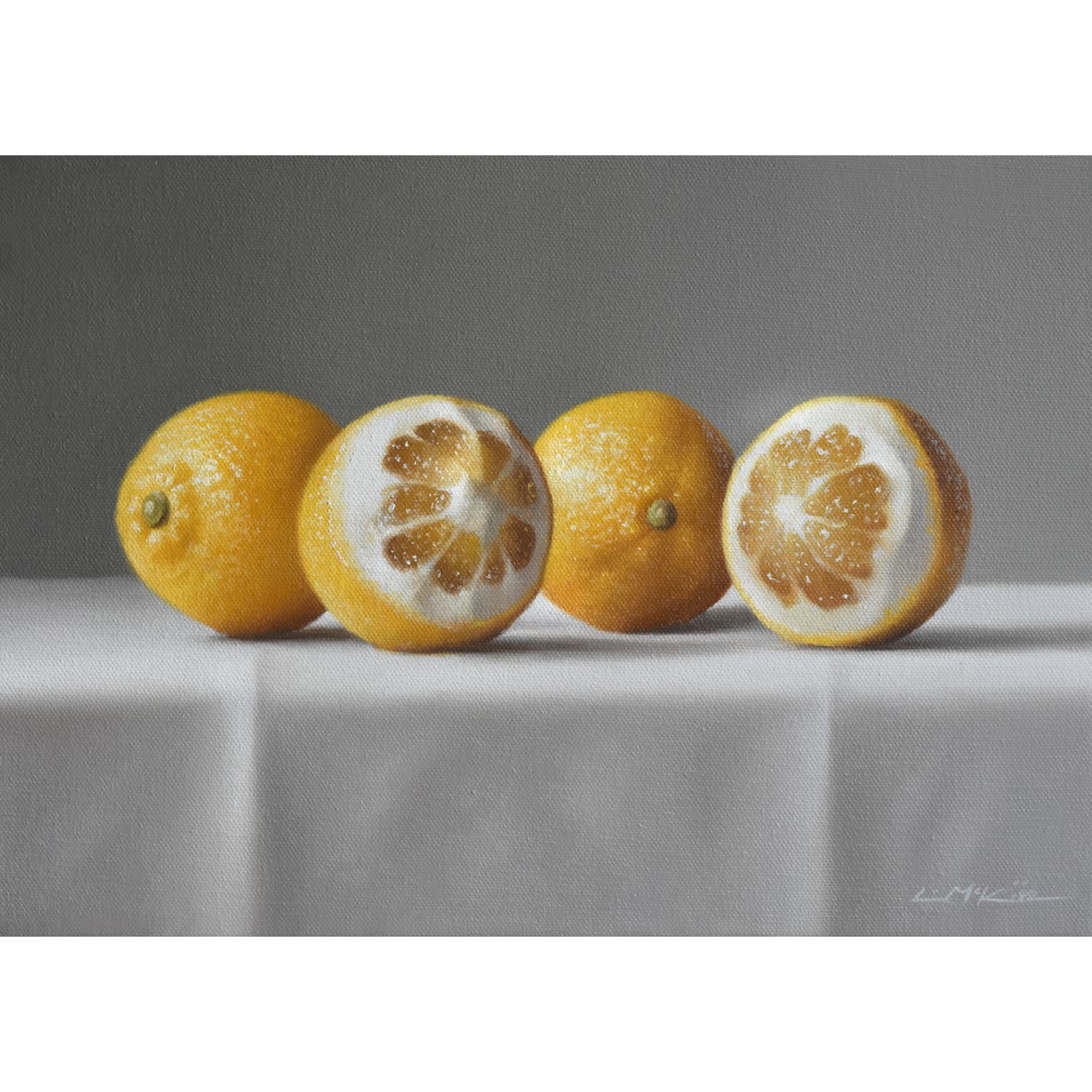 Lemons on White Linen